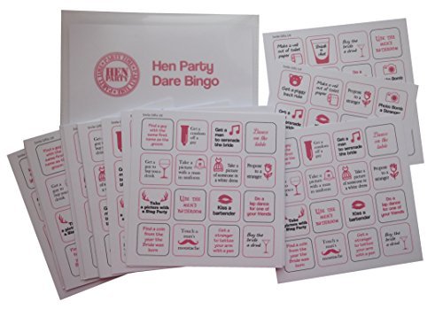 Hen Party Dare Bingo Game including 24 Bingo Cards - Get your night ...