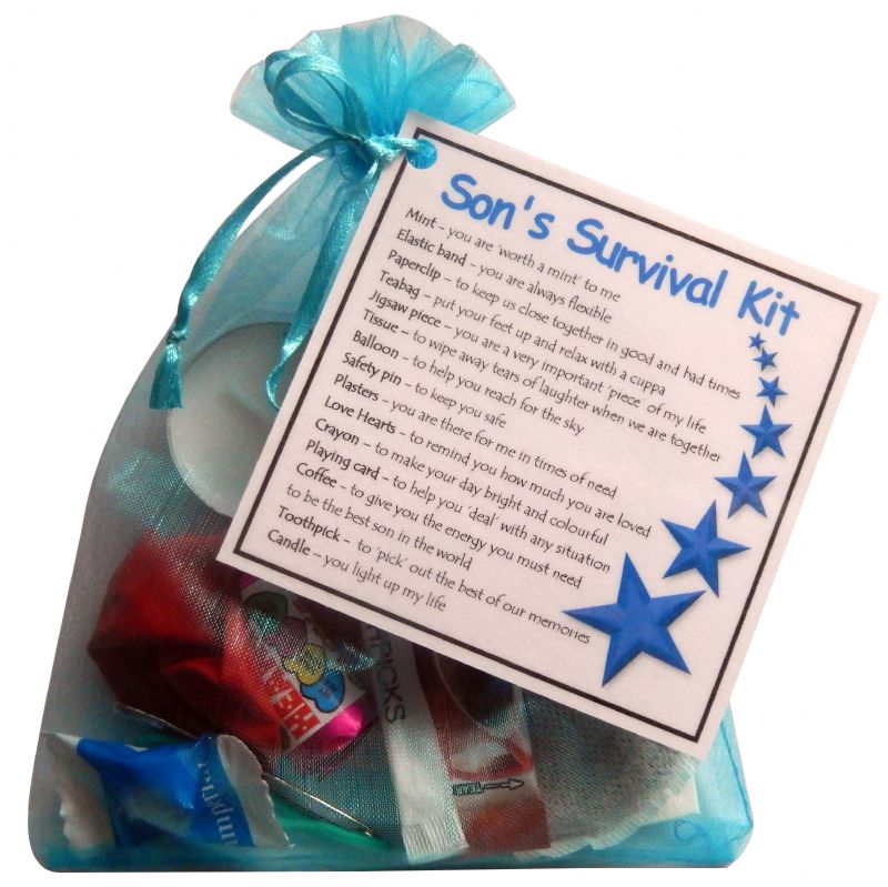 Son's Survival Kit Gift - Great novelty gift for birthday or christmas